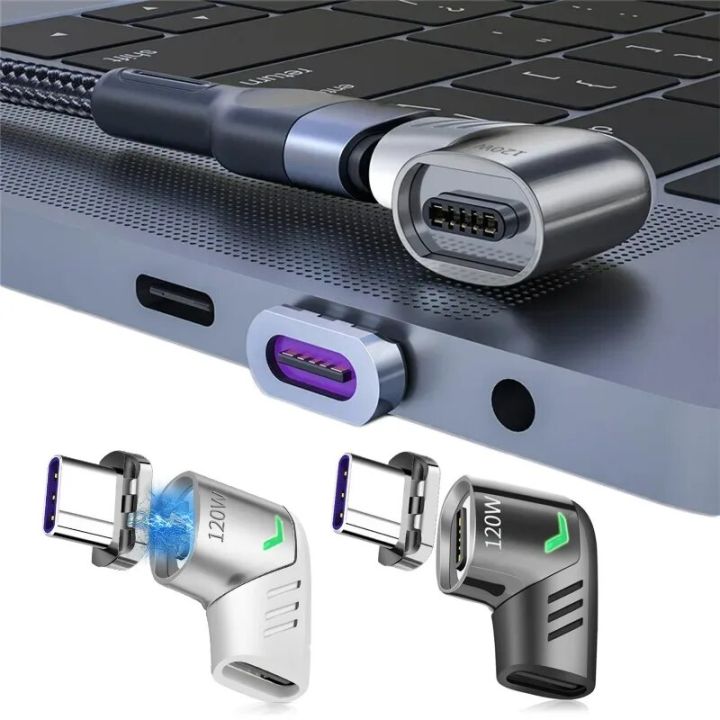 USB C Magnetic Charger Cable Replacement Plugs 360°Rotating Type C ...
