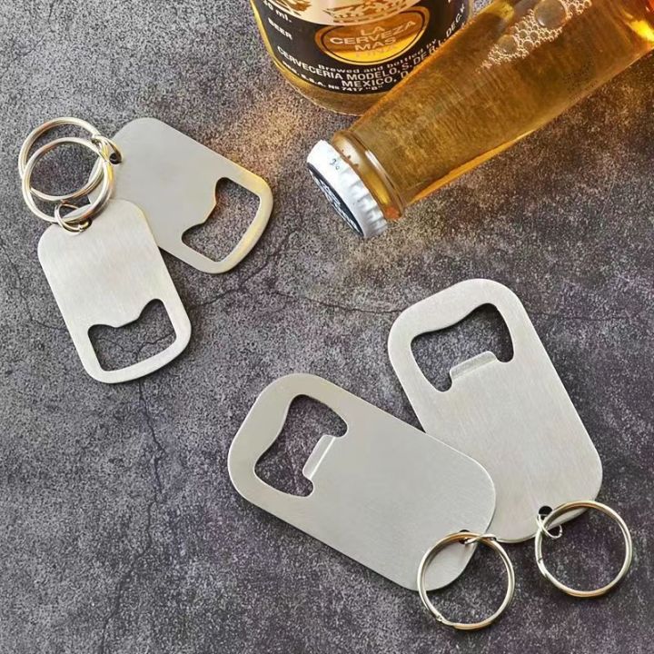 Multipurpose Stainless Steel Keychain Beer Bottle Opener Creative Cute ...
