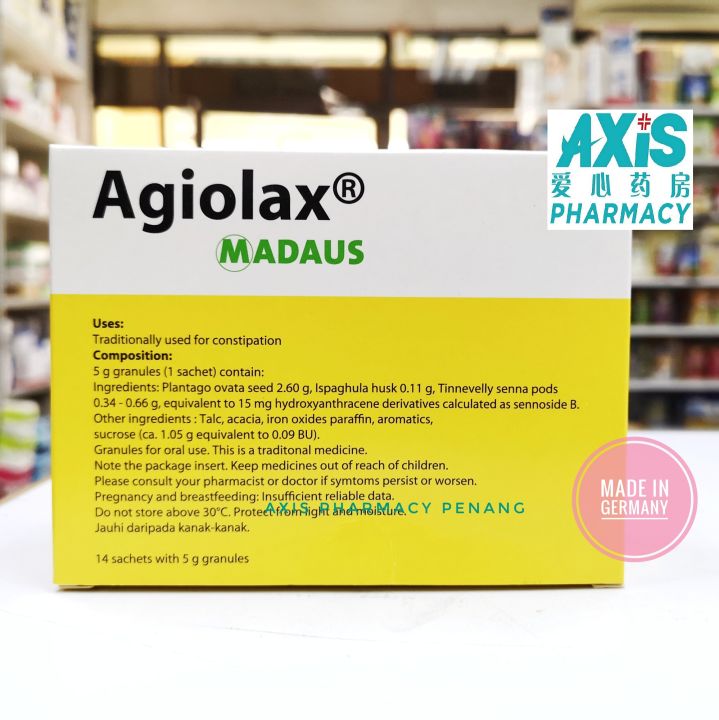 [CLEARANCE] Agiolax Madaus 14 Sachets with 5g granules Plant based ...