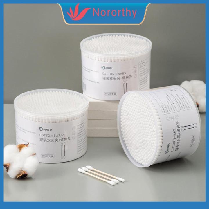 NORORTHY Wooden Wadded Sticks Cotton Swab Multipurpose Double Head ...