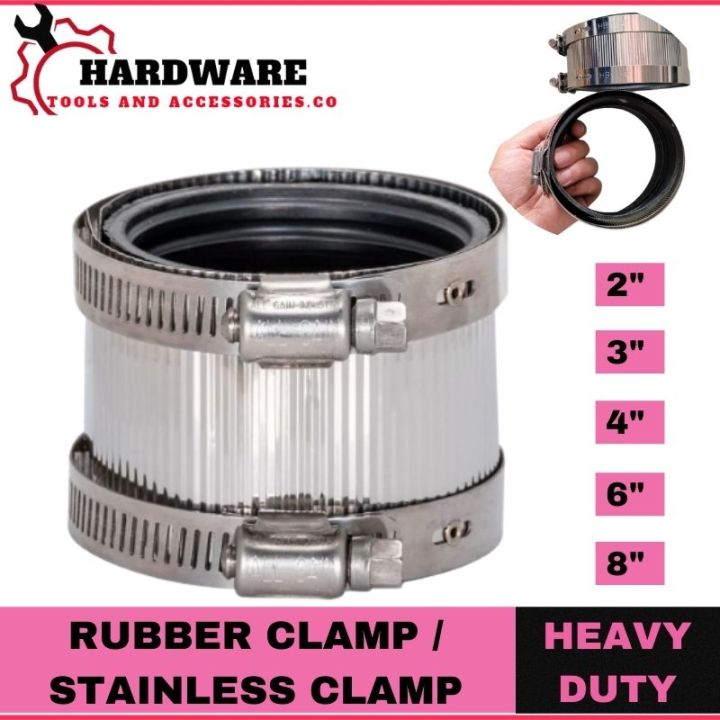 Flexible pipe Rubber Clamp, Rubber Coupling with Stainless Steel Clamps ...