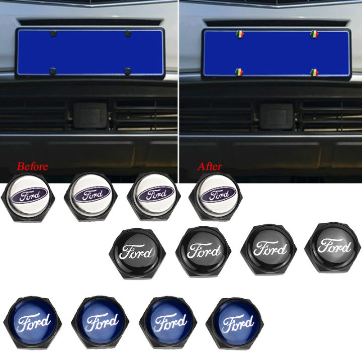 4PCS/SET Stainless Steel Aluminum Alloy Car License Plate Screws for ...