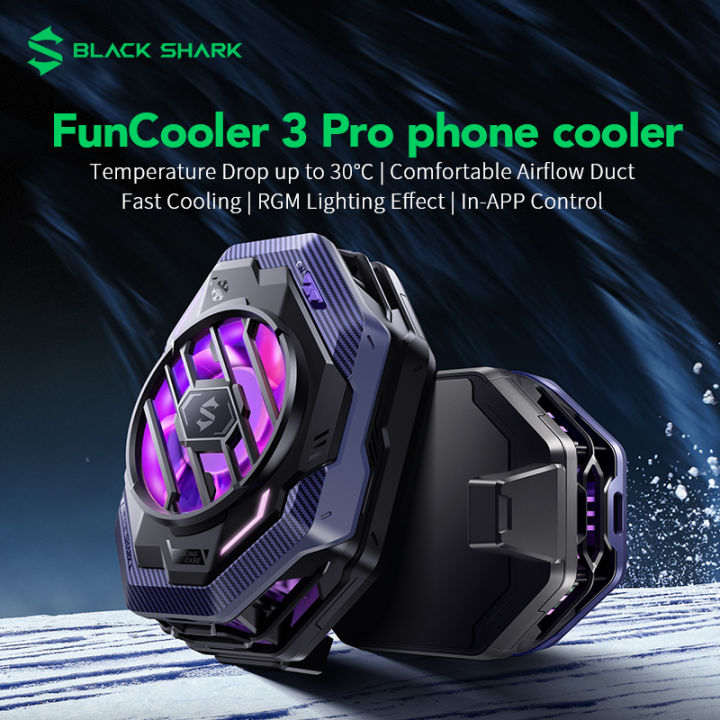 Black Shark FunCooler 3 Pro Phone Cooler 20W Power Temperature Display ...