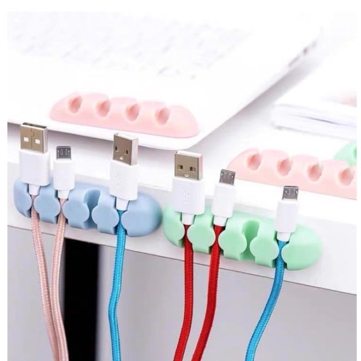 Macaron Desktop 4 Hole Wire Holder Wire Organizer | Lazada PH