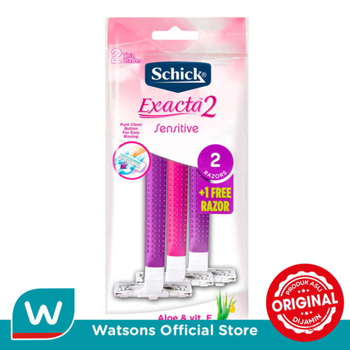 Schick Exacta 2 Sensitive Women 2 + 1 Pink | Lazada Indonesia