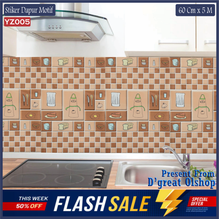 PROMO!! Wallpaper Sticker Dapur dan Kamar Mandi Anti Minyak - Bahan ...