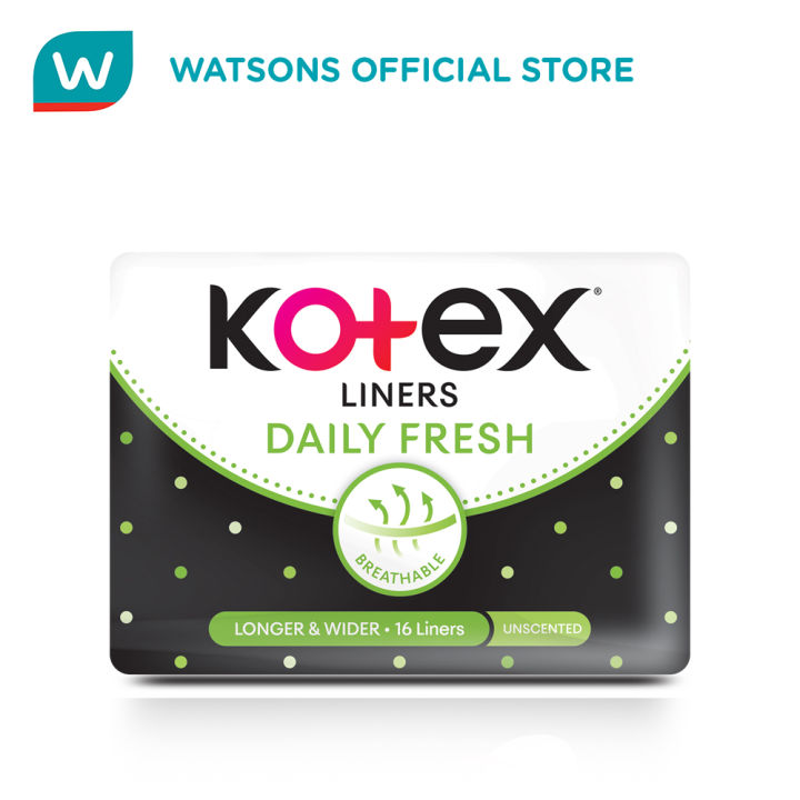 KOTEX Fresh Liners Lightdays Long & Wide 16s | Lazada PH