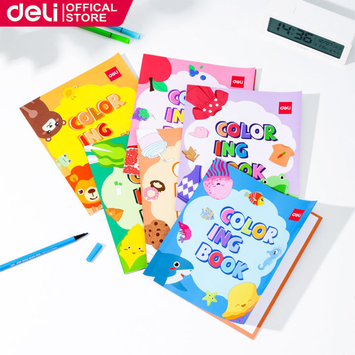 Deli Coloring Book For Kids For School Supplies 12 Sheets 1pc EN041 ...