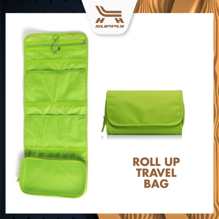 LH Roll-Up Travel Toiletry Bag Travel Organizer Foldable Compact ...