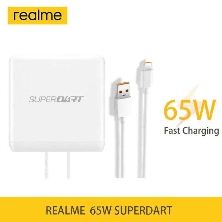 Realme 65W SuperDart Charger USB to Type C Fast Charging For Realme X9 ...