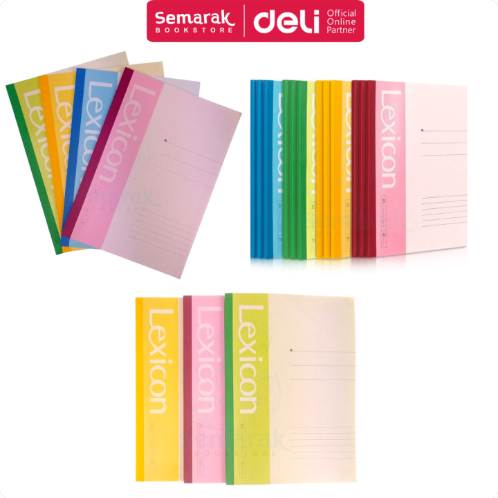 Deli Notebook Lexicon Buku Tulis A5 - 4 Warna [30 / 40 / 100 Lembar ...