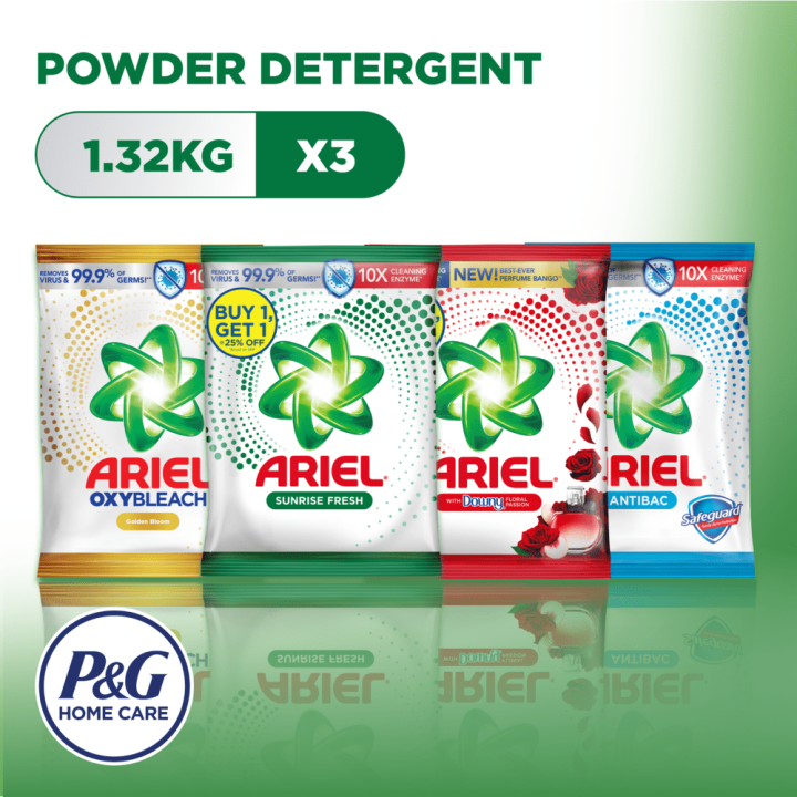 [Bundle of 3] Ariel Powder Detergent Sunrise Fresh Floral Passion ...