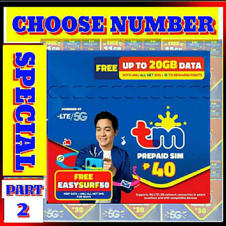 TM SIM CARD 5G "CHOOSE NUMBER SPECIAL" (Part 2) Brand new & Sealed ...