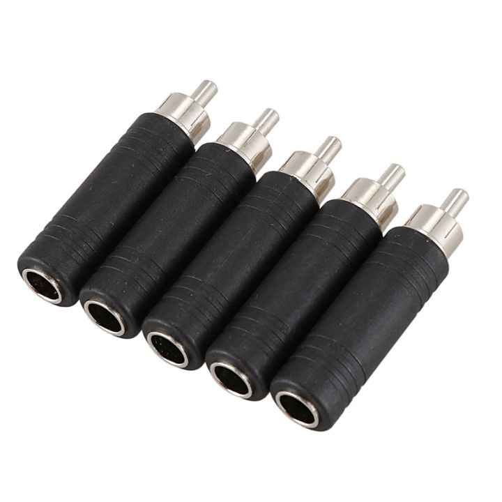 5x 6.35mm 1/4 inch Mono Female Jack to Male Plug Audio Adapter Cable ...