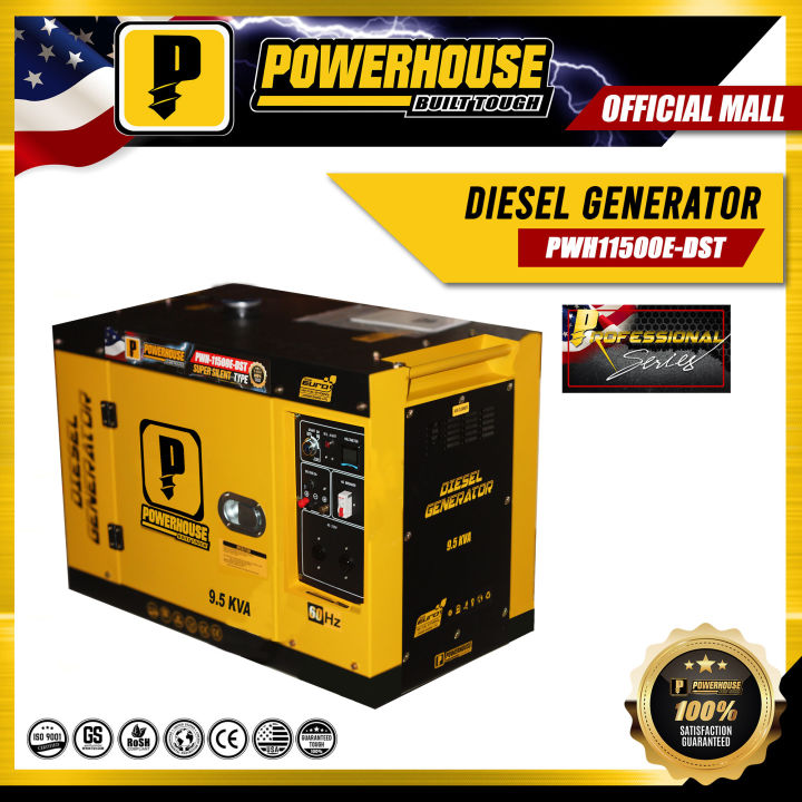 POWERHOUSE 9.5KVA Diesel Silent Type Generator with Battery For ...