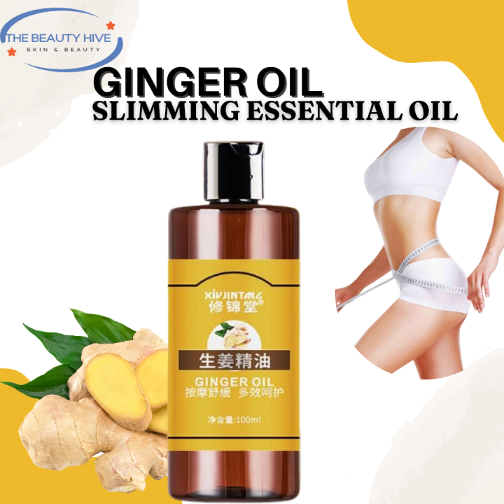 100ML Ginger Massage Essential Oil Ginger Miracle oil Slimming Lymphatic Drainage Detoxification ...