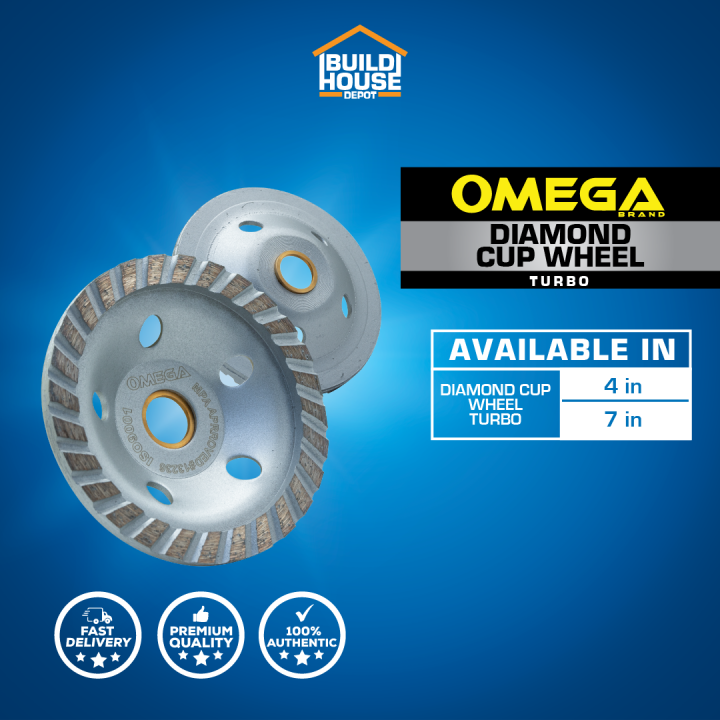 OMEGA Diamond Cup Wheel - Turbo - 4" | 7" | Lazada PH