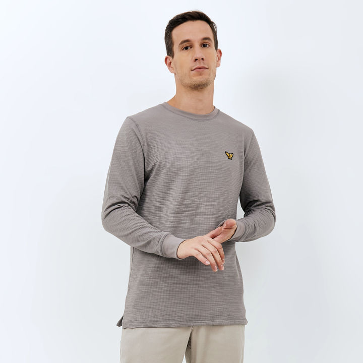 Emba Classic-Jet warna Grey T-Shirt Lengan Panjang Pria | Lazada Indonesia