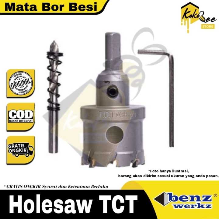 Holesaw TCT 28mm / Mata Bor Plong Stainless Besi Metal Holesaw Benz ...