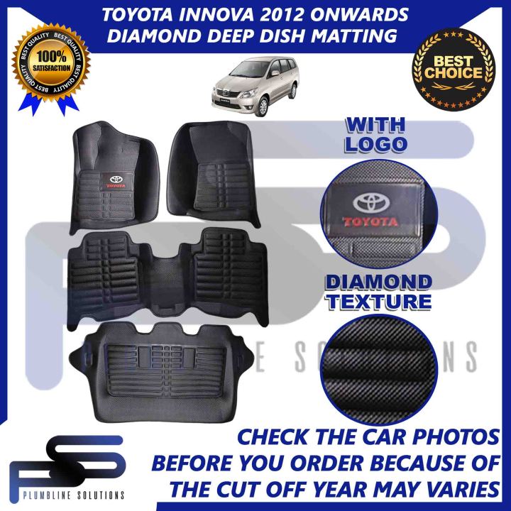 New Arrival 5D Black Diamond Surface Deep Dish Matting for Toyota ...