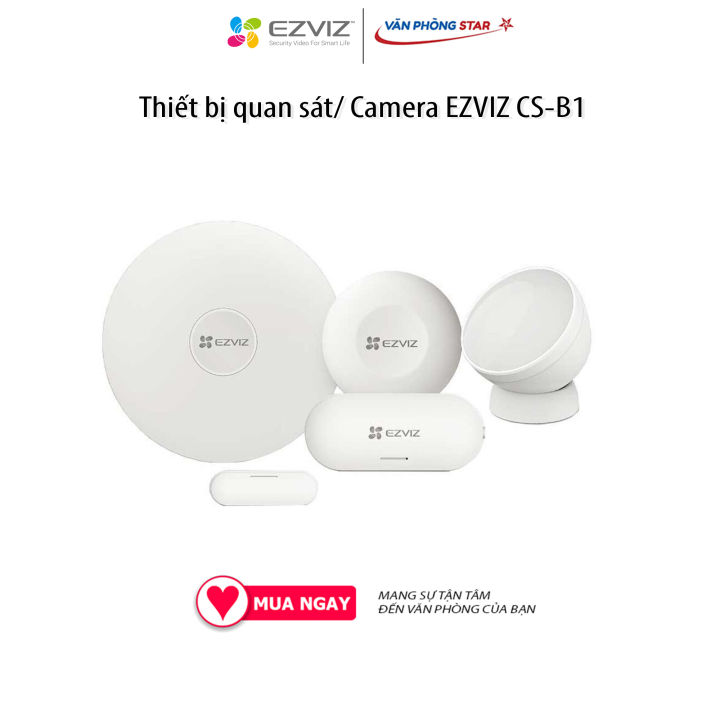 Thiết bị quan sát/ Camera EZVIZ CS-B1 Hỗ trợ lên đến 64 cảm biến EZVIZ Cảnh báo bằng giọng nói ...