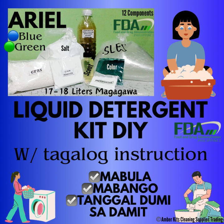 Liquid Detergent Diy kit ARIEL laundry Premium 17-18 liters | Lazada PH