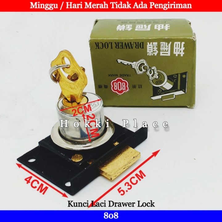 KUNCI TARIKAN LACI LOKER LEMARI KAYU KUNCI LACI 808 DRAWER LOCK | Lazada Indonesia