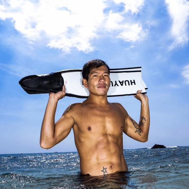 HUAYU CARBON Free Dive Men's fins Pure carbon fiber swimming fins ...