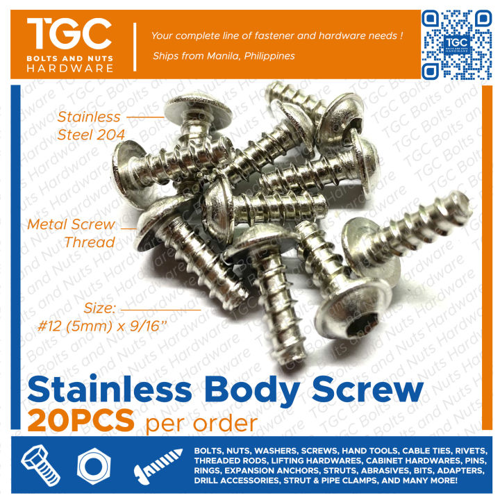 TGC 20PCS Stainless M5 x 15 mm Body Bolt / Body Screw / Fairing Screw ...
