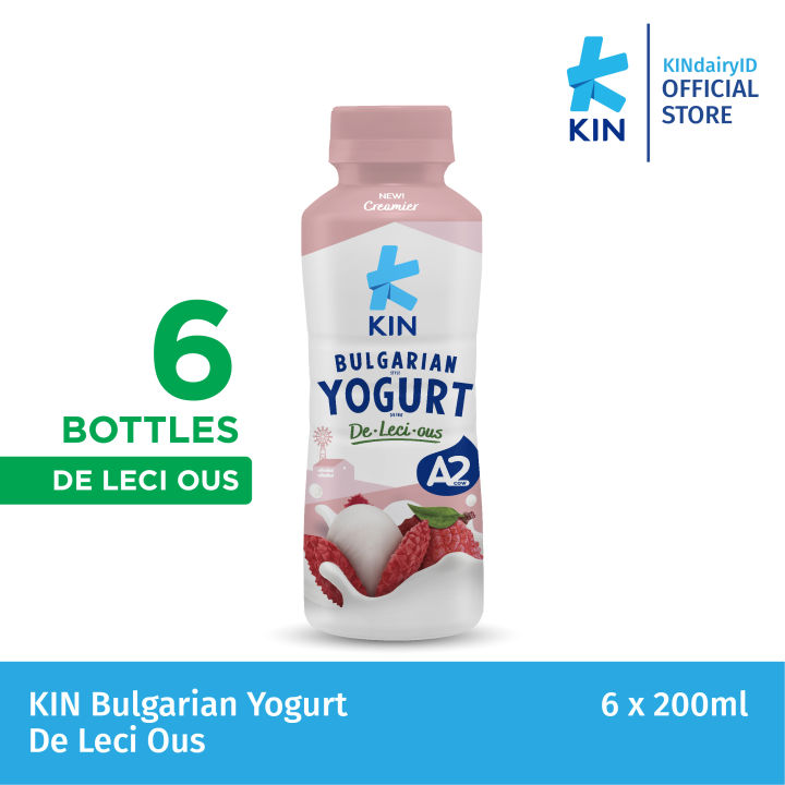 KIN BULGARIAN YOGURT / YOGHURT LYCHEE (6x200 ML) | Lazada Indonesia