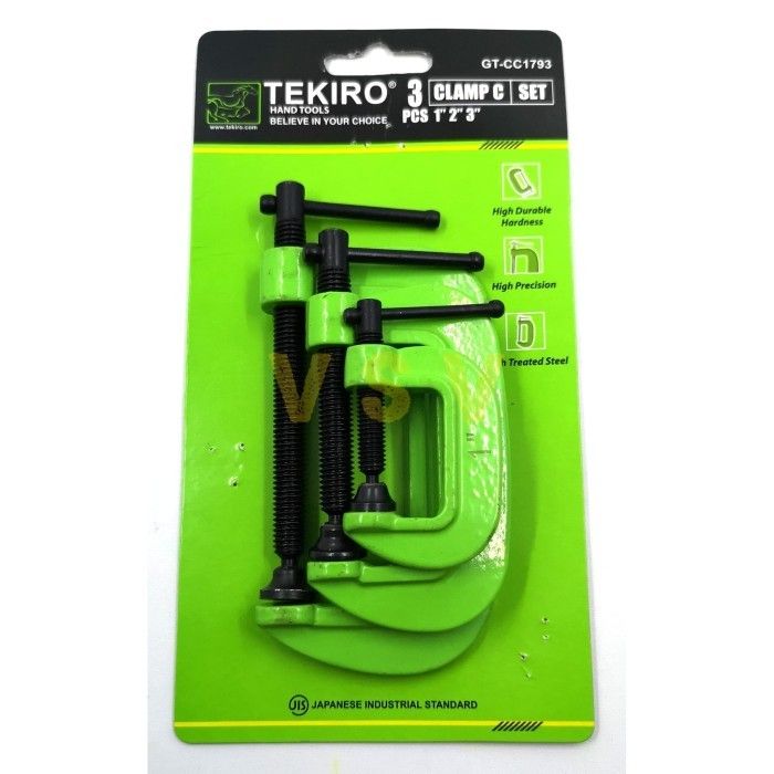 Tekiro klem C set 3pc 1" 2" 3"/ clamp C set 3pc / C klem set 3pc - djm ...
