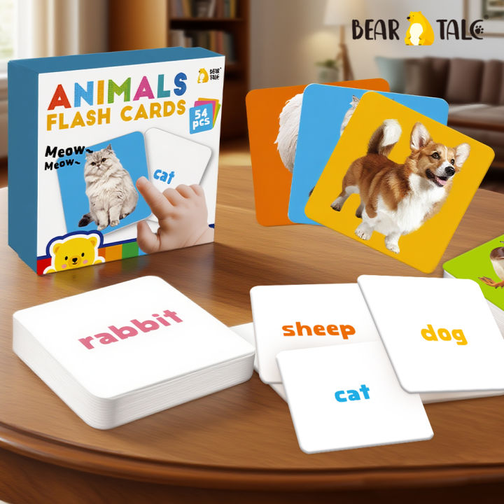 BEAR TALE ชุดแฟลชการ์ดเพื่อการเรียนรู้ปฐมวัยสำหรับเด็กของเล่นเพื่อ ...