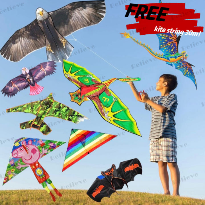 Get 1 FREE 30m string kites, Kites for kids and adults, outdoor play ...