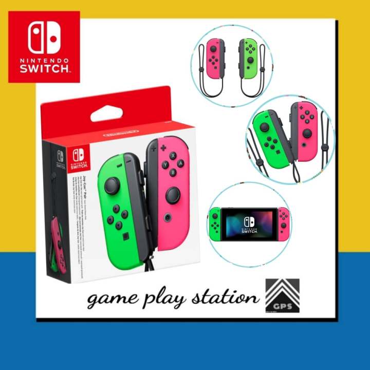 nintendo switch joy con splatoon ( ชมพู เขียว ) | Lazada.co.th