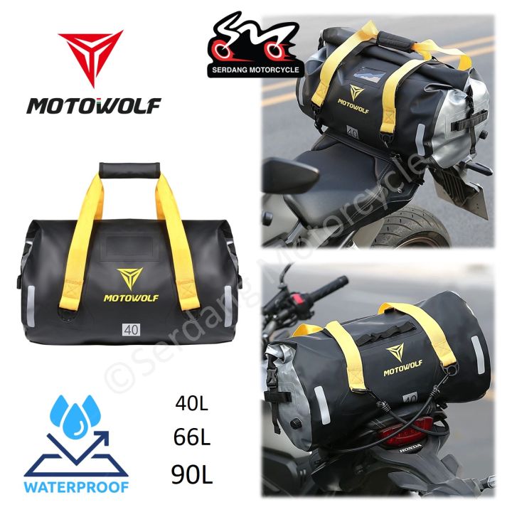 MOTOWOLF Waterproof Bag Dry Duffel Seat Tail Beg Kalis Air Motor ...