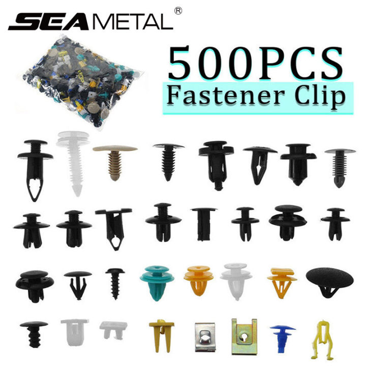 500Pcs Car Fastener Clips Universal Car Bumper Retainer Clips Plastic ...