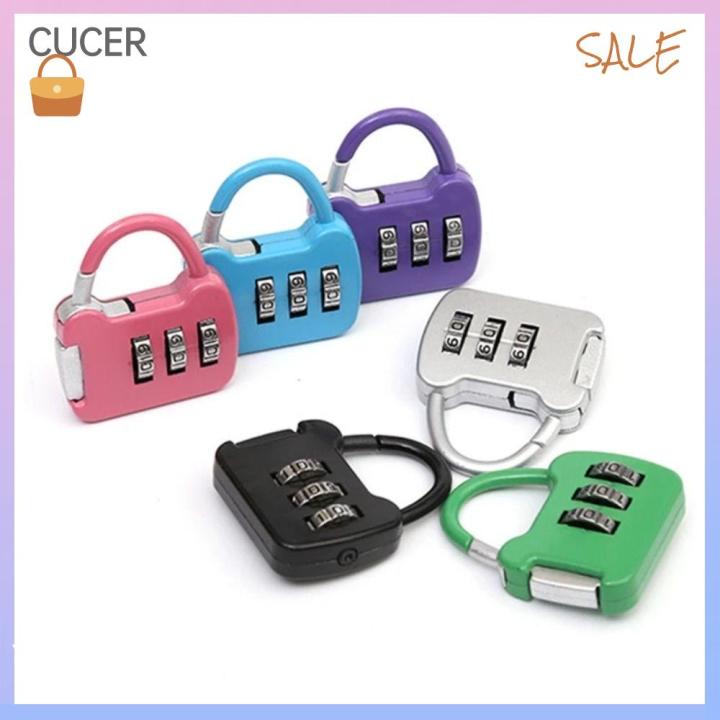 CBT Mini Combination Lock 3 Dial Digit Backpack Zipper Lock Dormitory ...