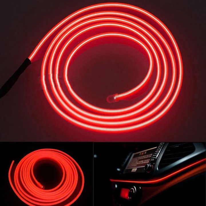[AUTOMARTSHOP] 1x Car Interior LED Light Strip EL Wire Atmosphere Light ...