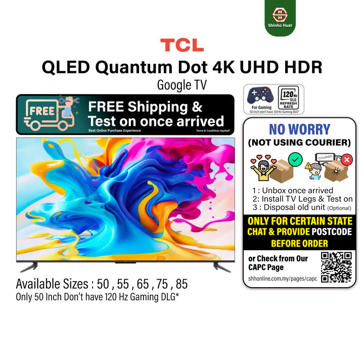TCL QLED Quantum Dot 4K UHD HDR Google TV 50C645 55C645 65C645 75C645 ...
