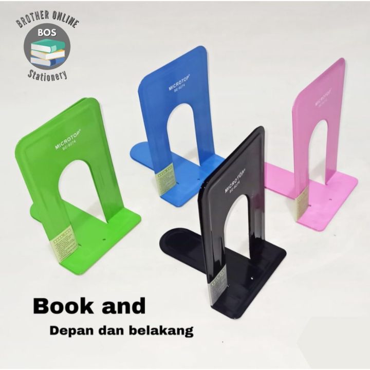 BOS Book End/ Pembatas Buku Besi / Pembatas Buku/ Sekat Sekatan Buku ...
