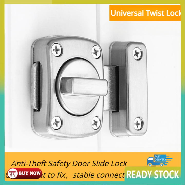 Universal Twist Lock Zinc Alloy Door Safety Latch Anti-Theft Safety ...
