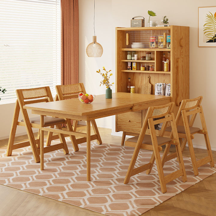 Pull-out Table Solid Wood Robot Storage Cabinet Small House Side ...