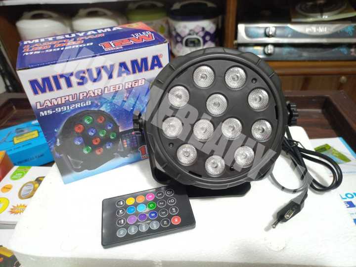 LAMPU PAR LED RGB MS 9912RGB / lampu Mitsuyama 12 LED/ lampu DISCO ...