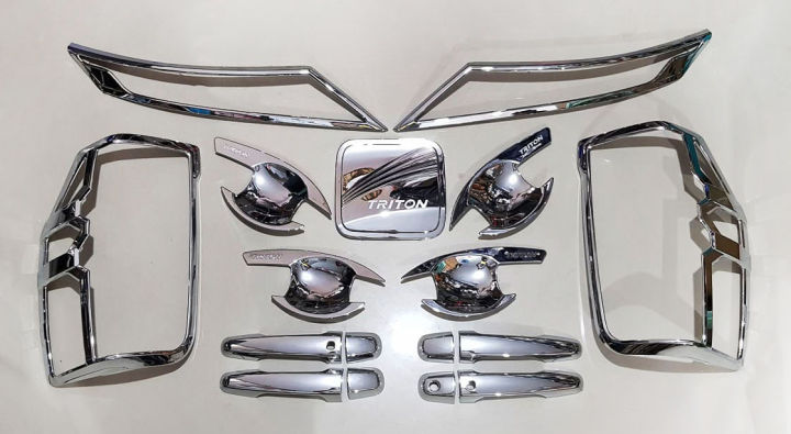 Combo Garnish Set Chrome for Mitsubishi Strada Triton 2019 | Lazada PH
