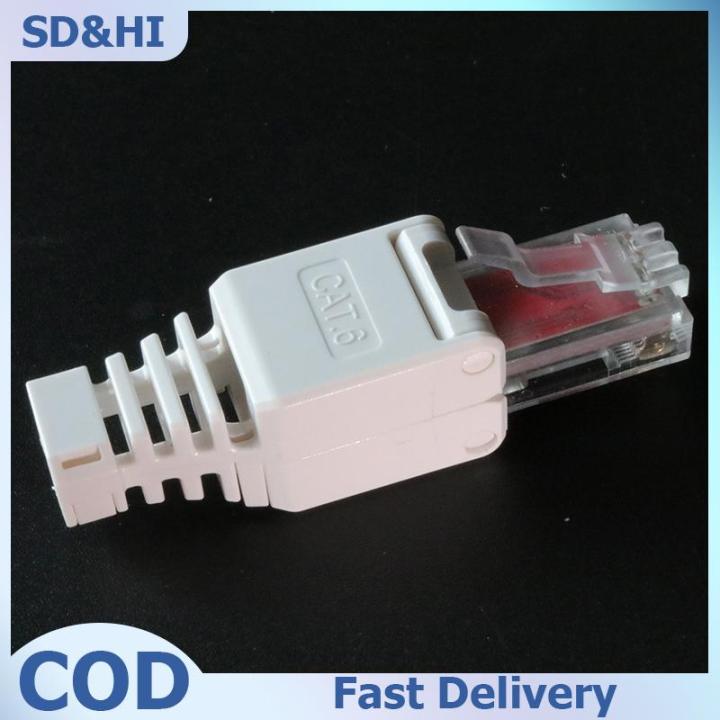 SD&HI White RJ45 Tool-less Connector No Crimp Connectors CCTV Ethernet ...