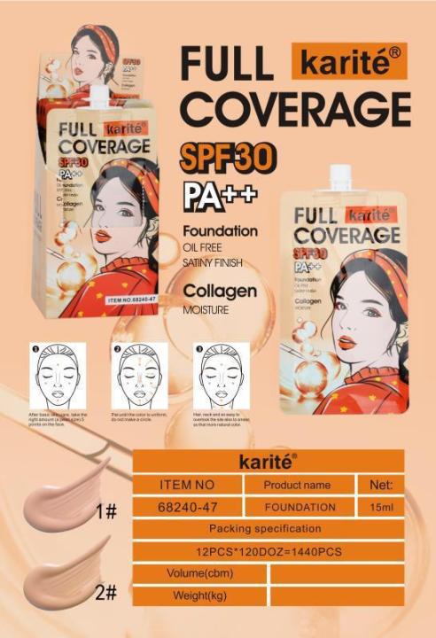 FOUNDATION KARITE LIQUID FULL COVERAGE | Lazada Indonesia