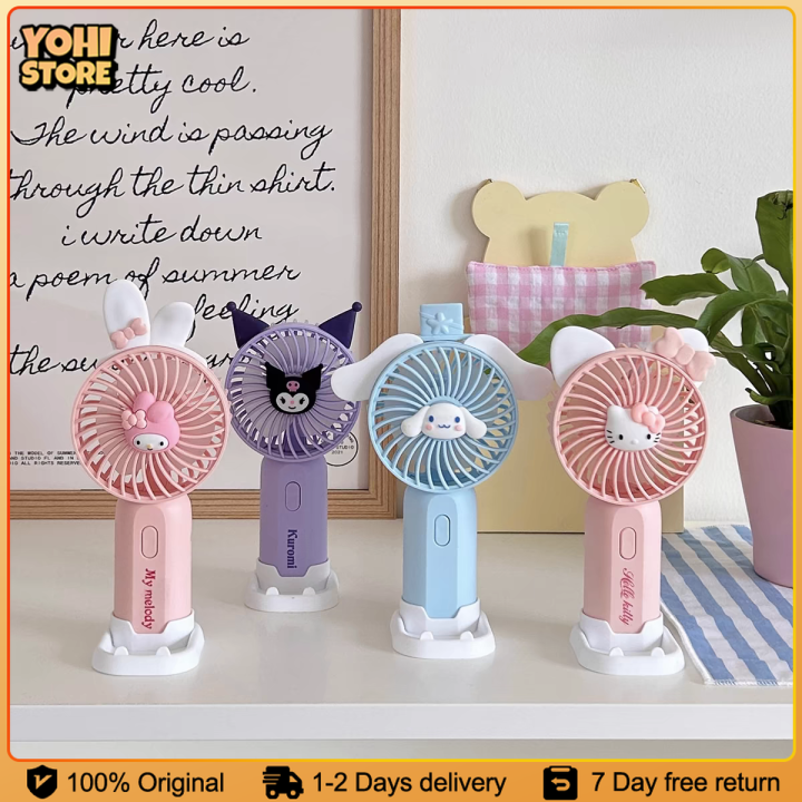 YOHI (in stock) Sanrio Mini Portable Electric Fan Sanrio Kuromi My ...