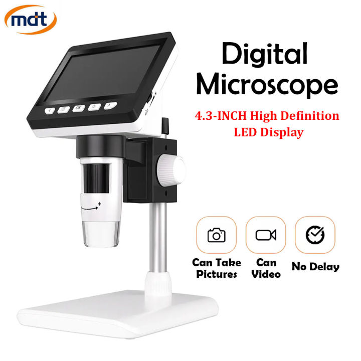 4.3 inch LCD Display Digital Microscope 2 Megapixels Digital Zoom ...