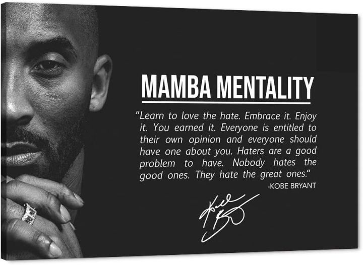 Canvas Wall Art Motivational Inspirational Quote Nba Basketball Player ...