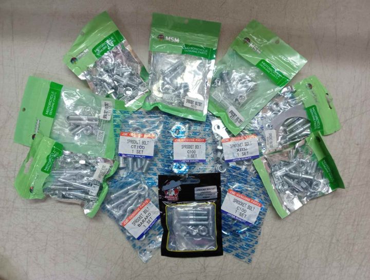Sprocket Bolt Set (wholesale) Available (C100/ DREAM, BARAKO 175 ...